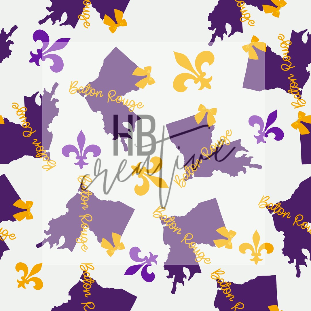 LSU Boots and Bows Digital Seamless Graphic - Etsy