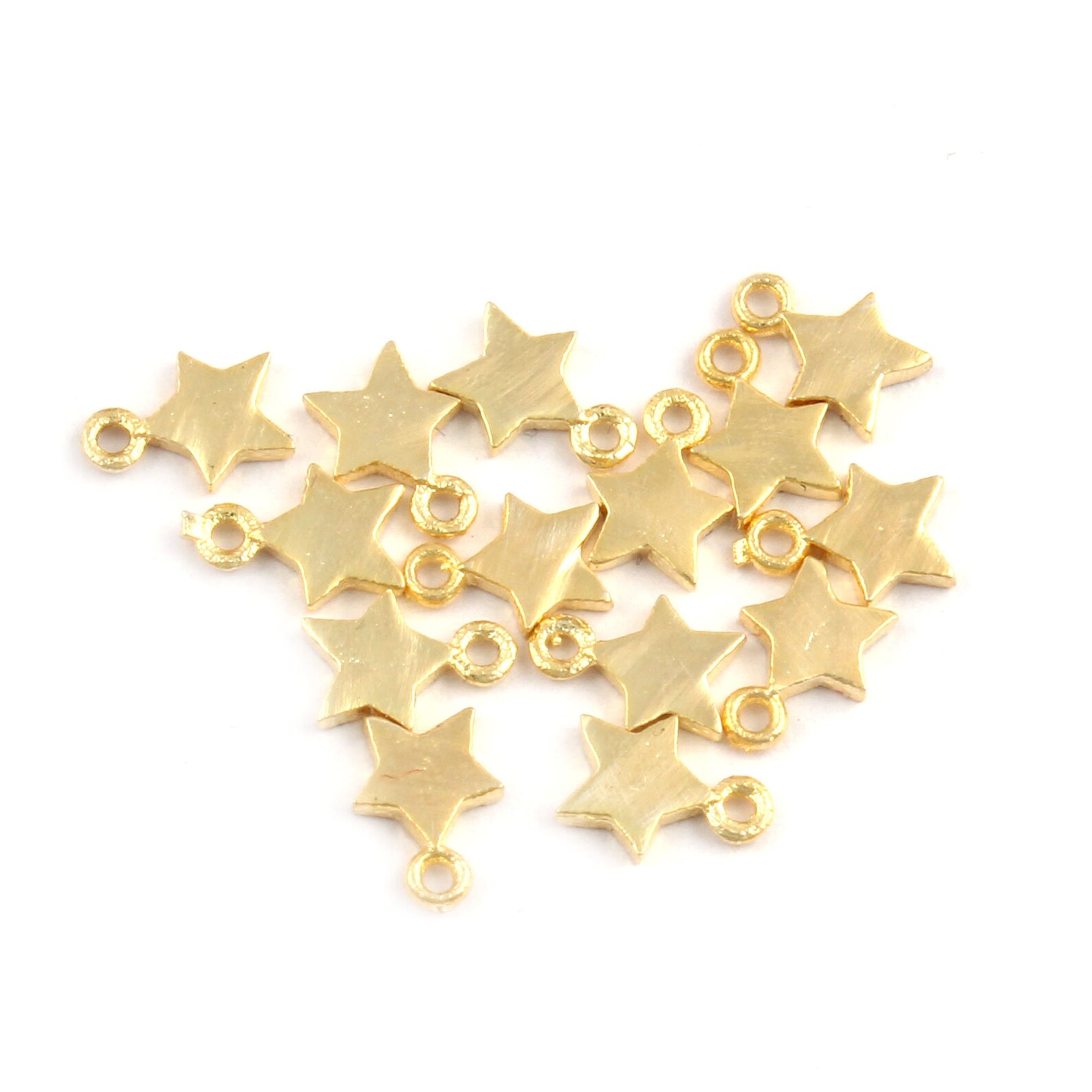 Star Charms Gold Plated Star Connectors Tiny Stars Stars - Etsy India