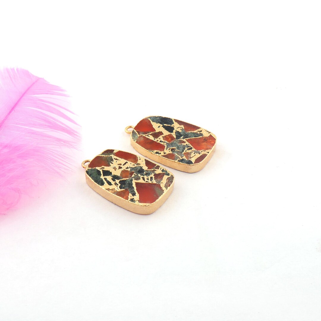Fancy Shape Oyster Copper Turquoise Earring Making Connectors, Red ...
