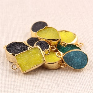 Black Druzy Mix Colors Sugar Druzy DIY Pendant Findings - Etsy