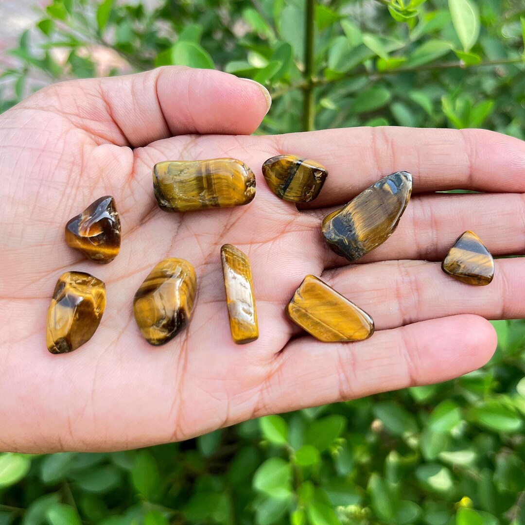 Tiger Eye Tumble Stones, Smooth Polished Fancy Shape Tumbled, Gold ...