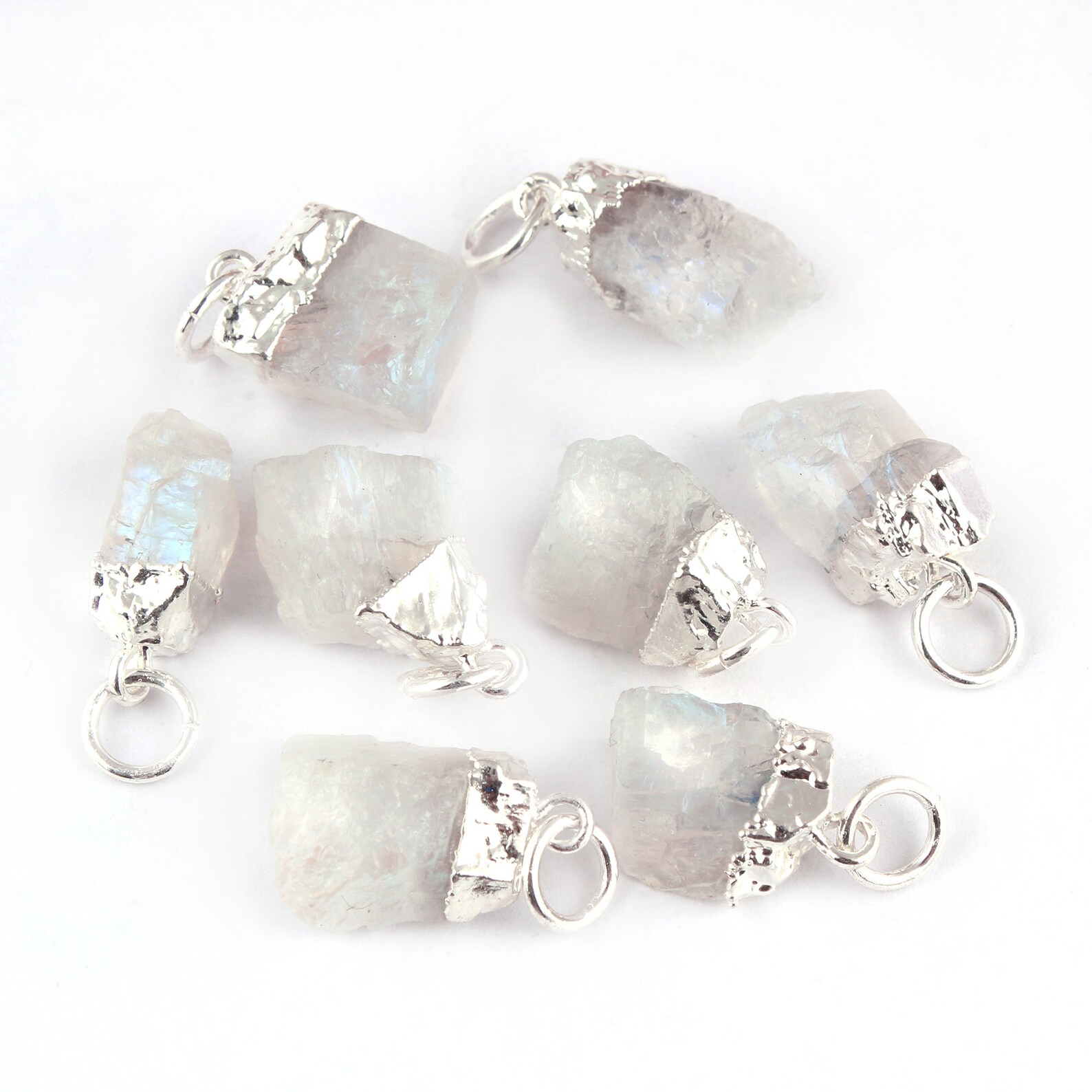 Choose Your Birthstone Natural Raw Rough Gemstone Silver | Etsy