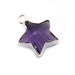 Amethyst Quartz Star Connectors: Silver Electroplated Gemstone Charms ...