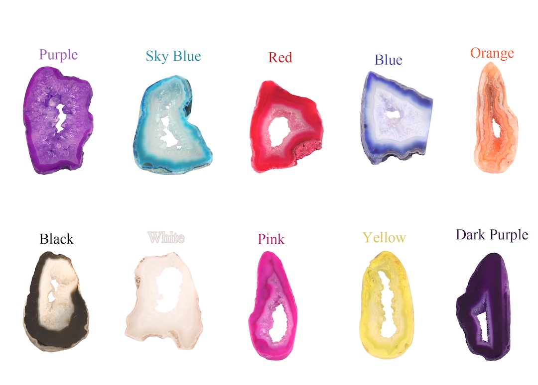 Natural Geode Slice Loose Gemstone Pieces, Without Electroplating ...
