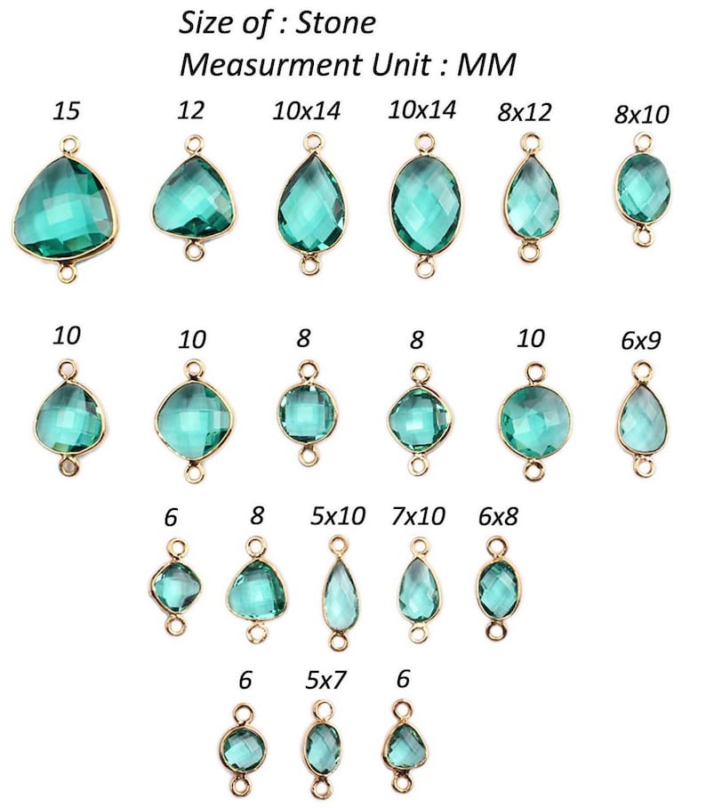 Faceted Aqua Hydro Quartz Gemstone Multi Shapes Charm | Etsy