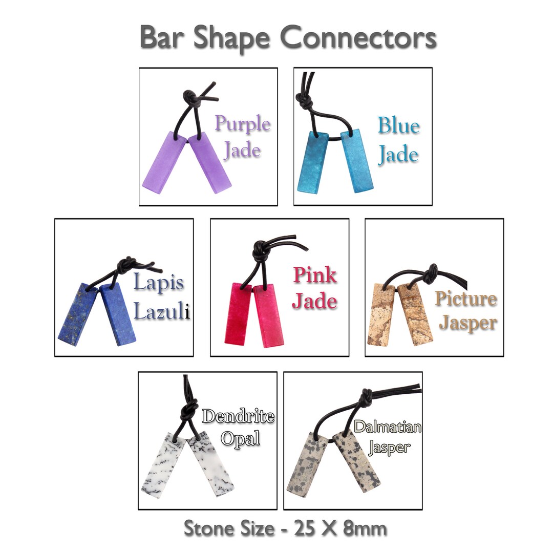 Buy Pair of Loose Bars Natural Dalmatian Jasper Bar Shape Smooth Online ...