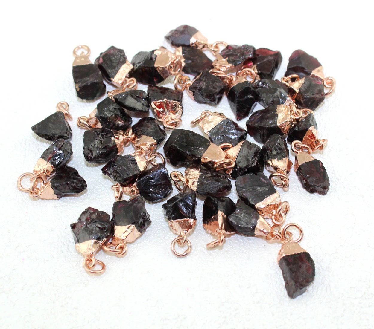 Natural Rough Garnet Pendant Charm 16 to 22mm Raw Mozambique | Etsy