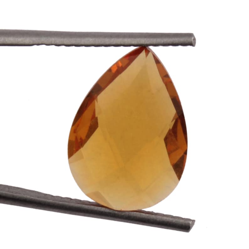 10X14 Mm Pear Shape Citrine Hydro Quartz Gemstone, Faceted Gemstone ...