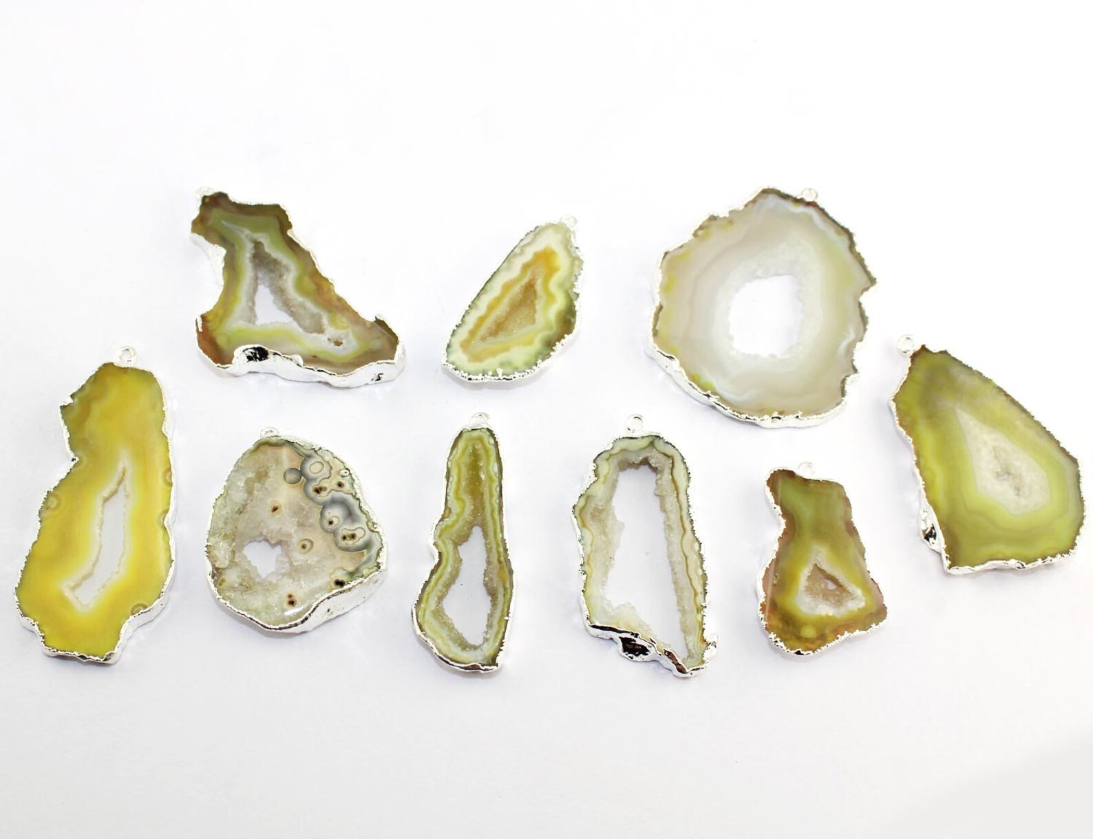 DIY Lemon Geode Slice Connectors Natural Purple Geode Slice | Etsy