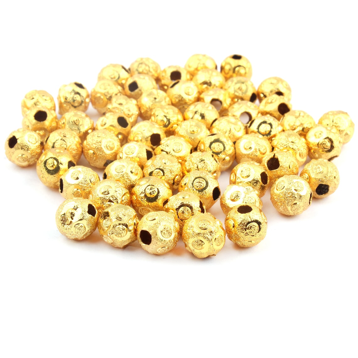 5mm Designer Gold Round Ball Beads Round Ball Brass Beads | Etsy