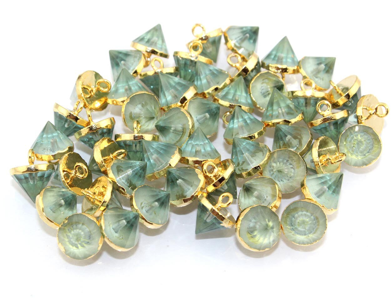 Designer Connector Charms Spike Shape Aqua Quartz 10mm Single - Etsy