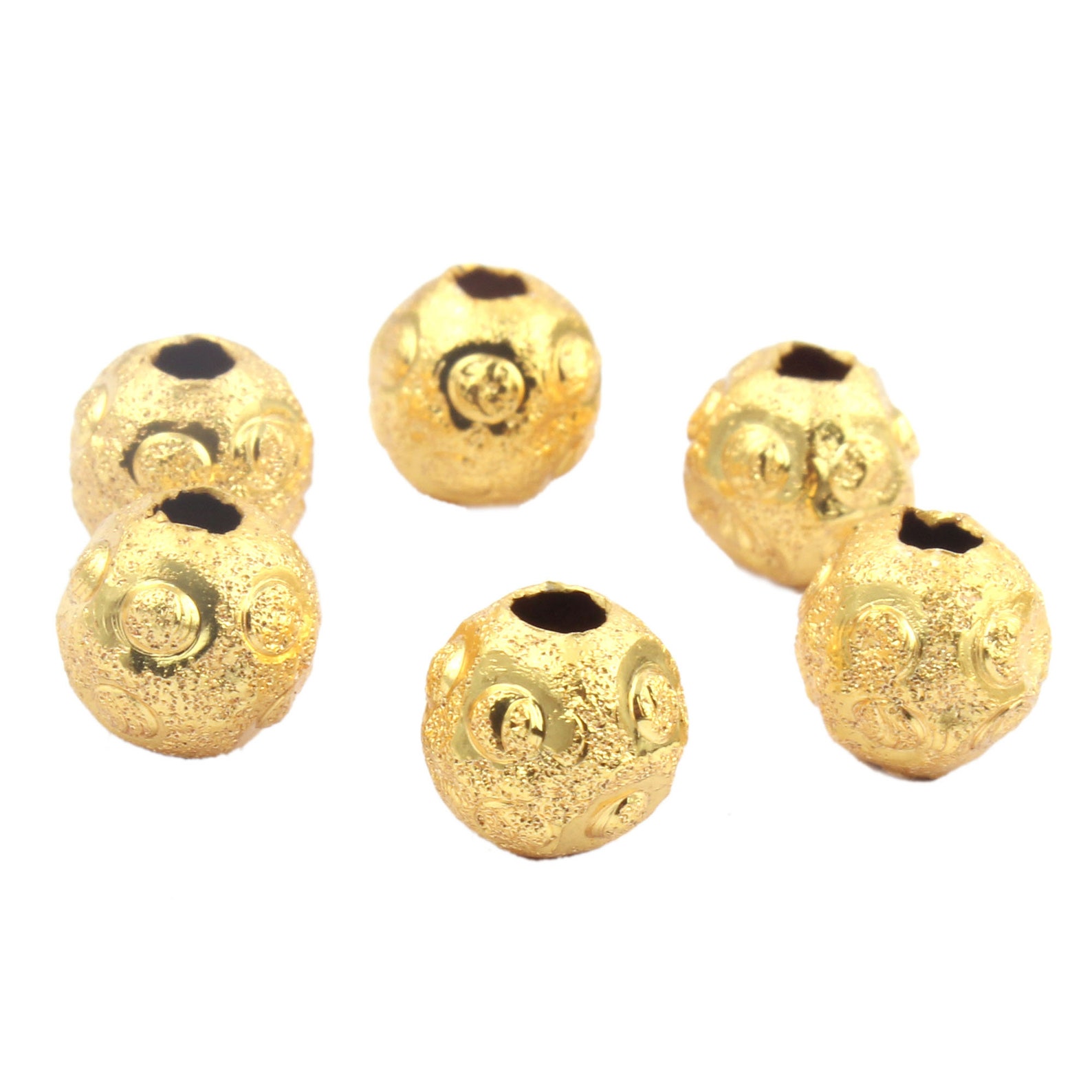 5mm Designer Gold Round Ball Beads Round Ball Brass Beads | Etsy
