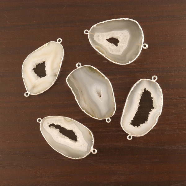 White Geode Slice - Etsy