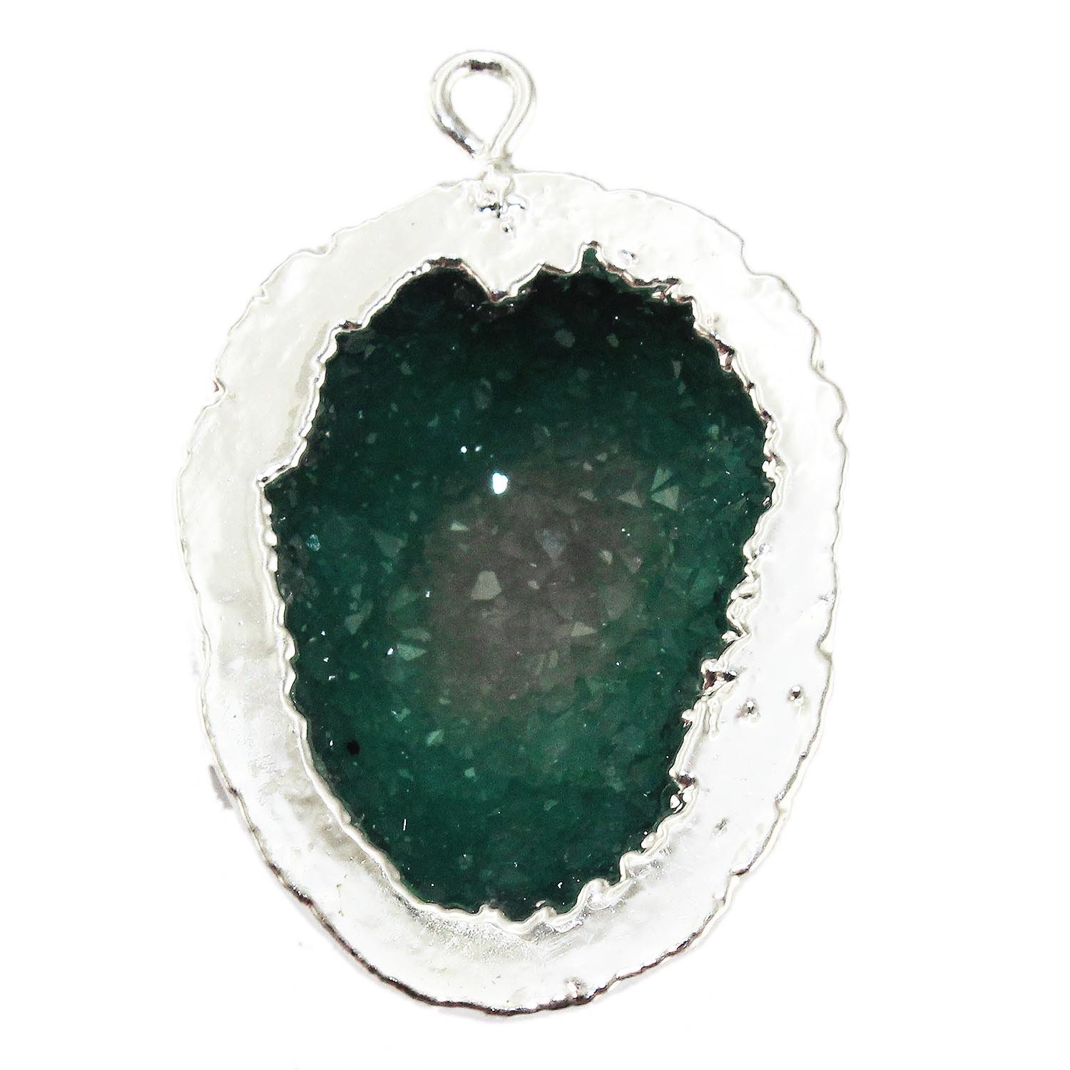 Single Bail Geodes Connectors Natural Geode Druzy Silver | Etsy