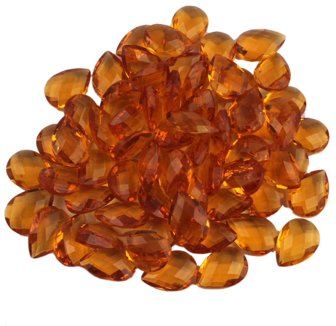 10X14 Mm Pear Shape Citrine Hydro Quartz Gemstone, Faceted Gemstone ...