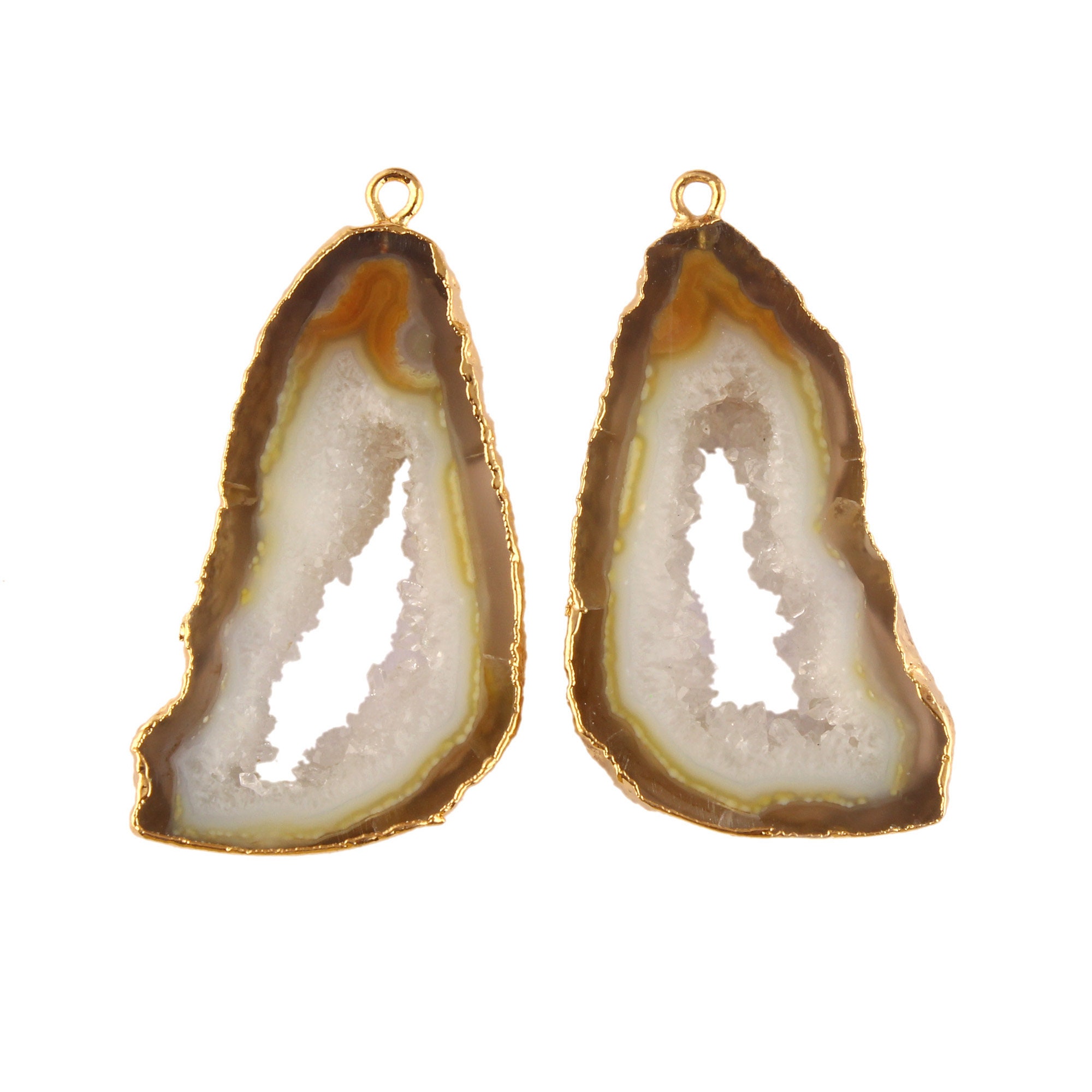 Best Collection of Geode Slice Genuine Geode Slice Earrings | Etsy