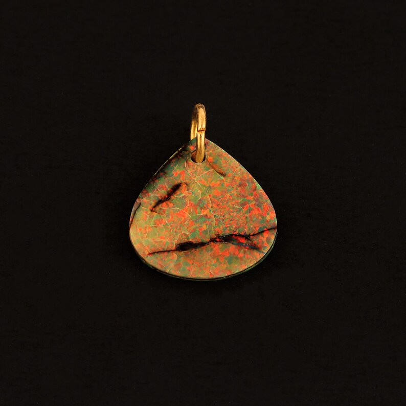 Monarch Opal Gemstone Charm: Gold Plated Heart Pendant (13-16 MM) - Etsy