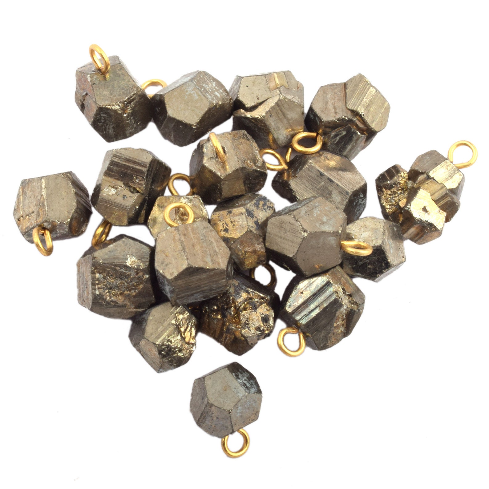 Gold Metallic Pyrite Connectors Sparkly PYRITE Pyrite Nugget | Etsy