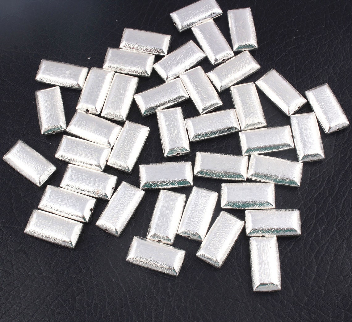 Matte Finish Beads Rectangle Beads DIY Beads Rectangle | Etsy