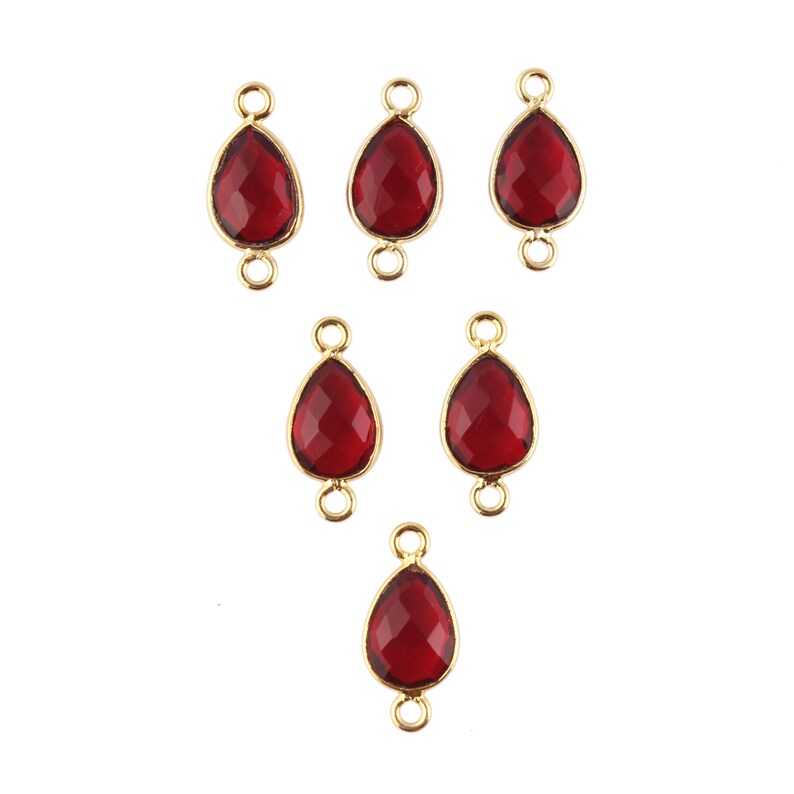 Birthstone Charms Checker Cut Hydro Quartz Pear Shape Gold - Etsy
