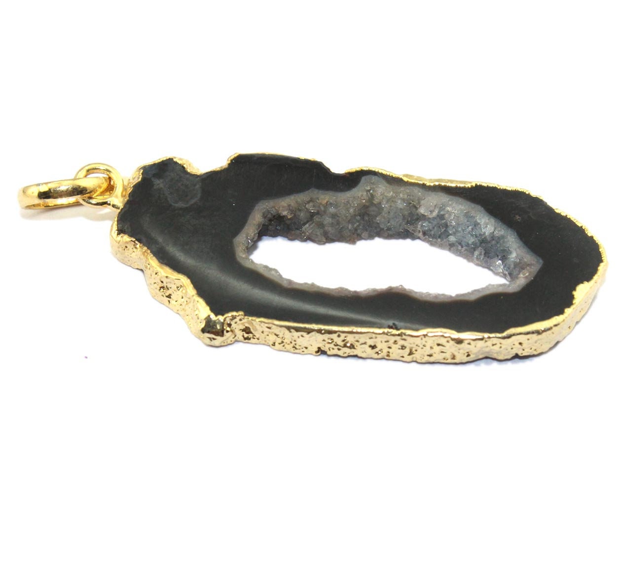 Purple Black Natural Agate Geode Slice Druzy Crystal Gemstone | Etsy