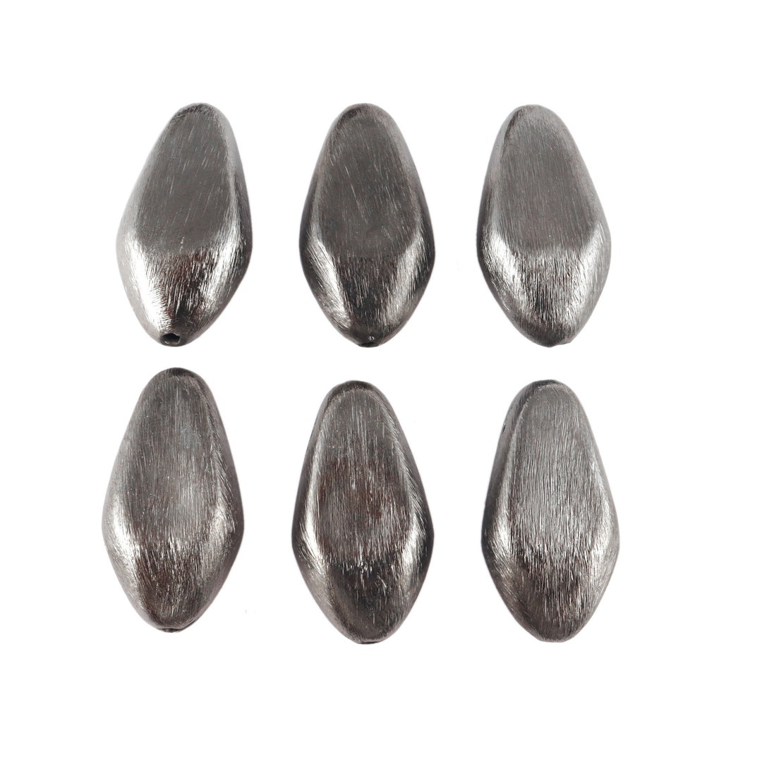 Matte Finish Beads, Diamond Shape Beads, DIY Beads, Black Rhodium ...