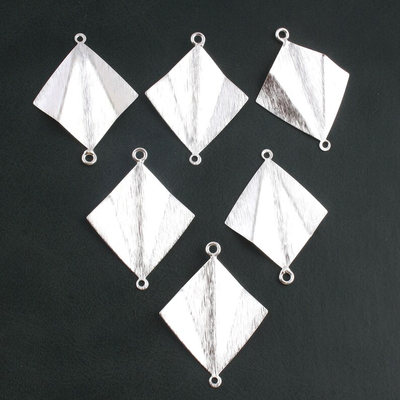 Matte Finish Charms Silver Plated Kite Shape Charms - Etsy