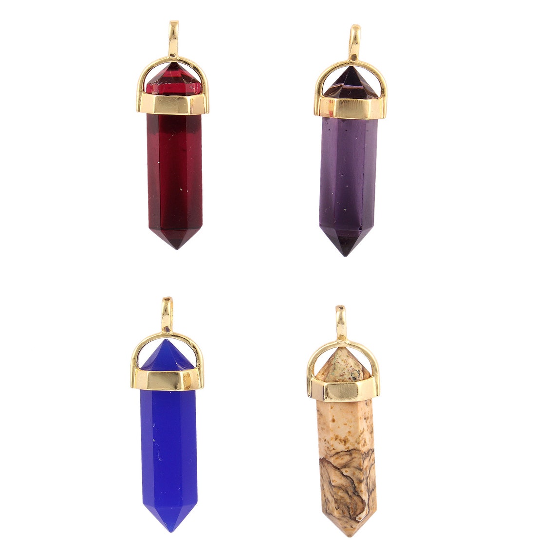 Hydro Quartz Chalcedony Gold Plated Bullet Shape Pencil - Etsy India