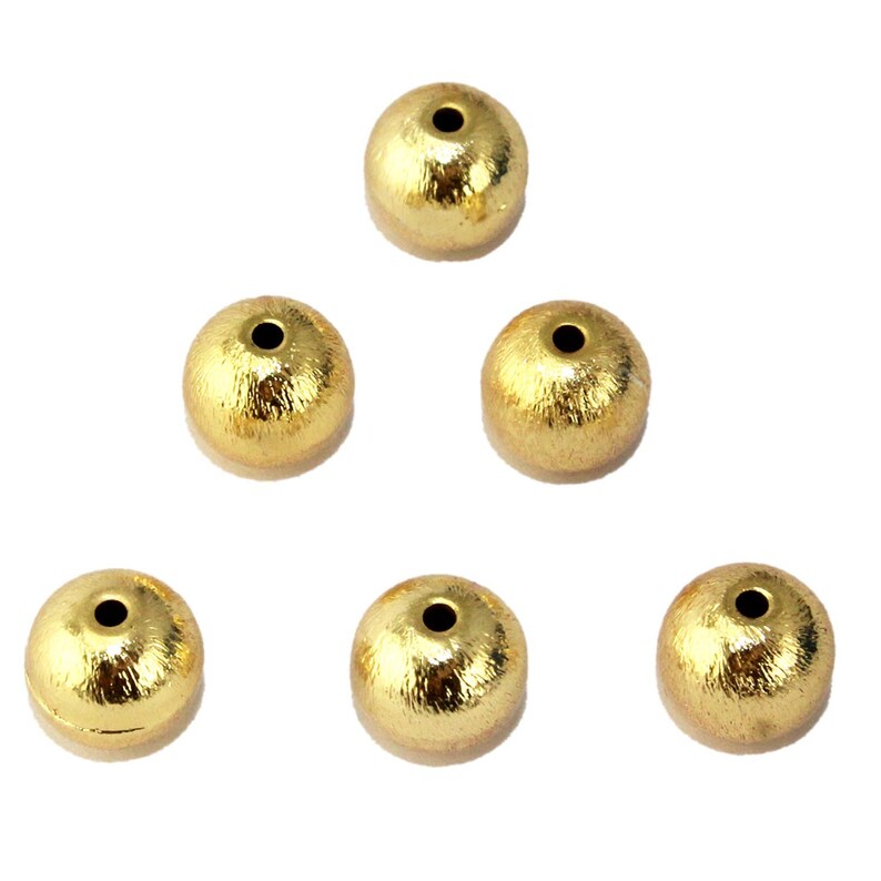 Round Ball Beads Solid Brass Beads 8mm Round Gold Plated - Etsy