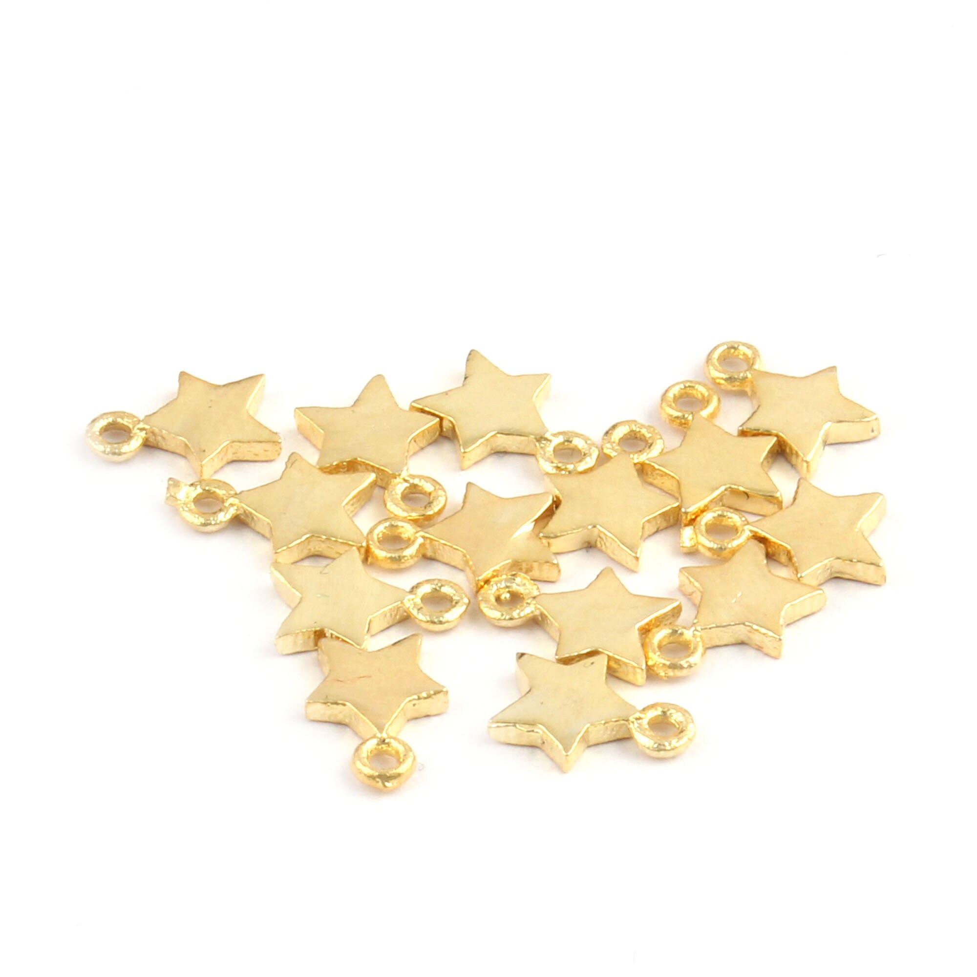 Star Charms Gold Plated Star Connectors Tiny Stars Stars | Etsy