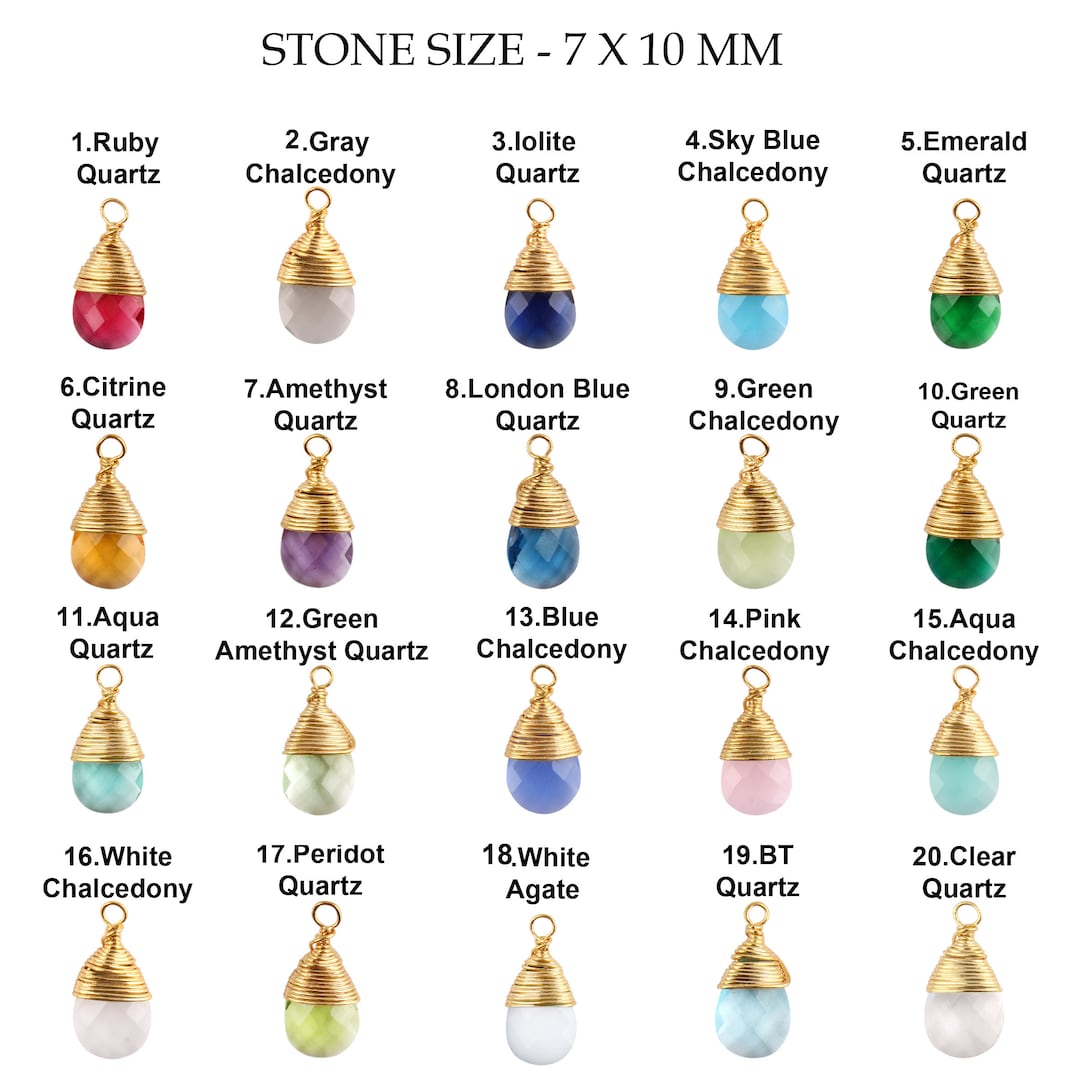 Pear Shape Wire Wrapped Pendant, Hydro Quartz Teardrop Charms, 7x10mm ...