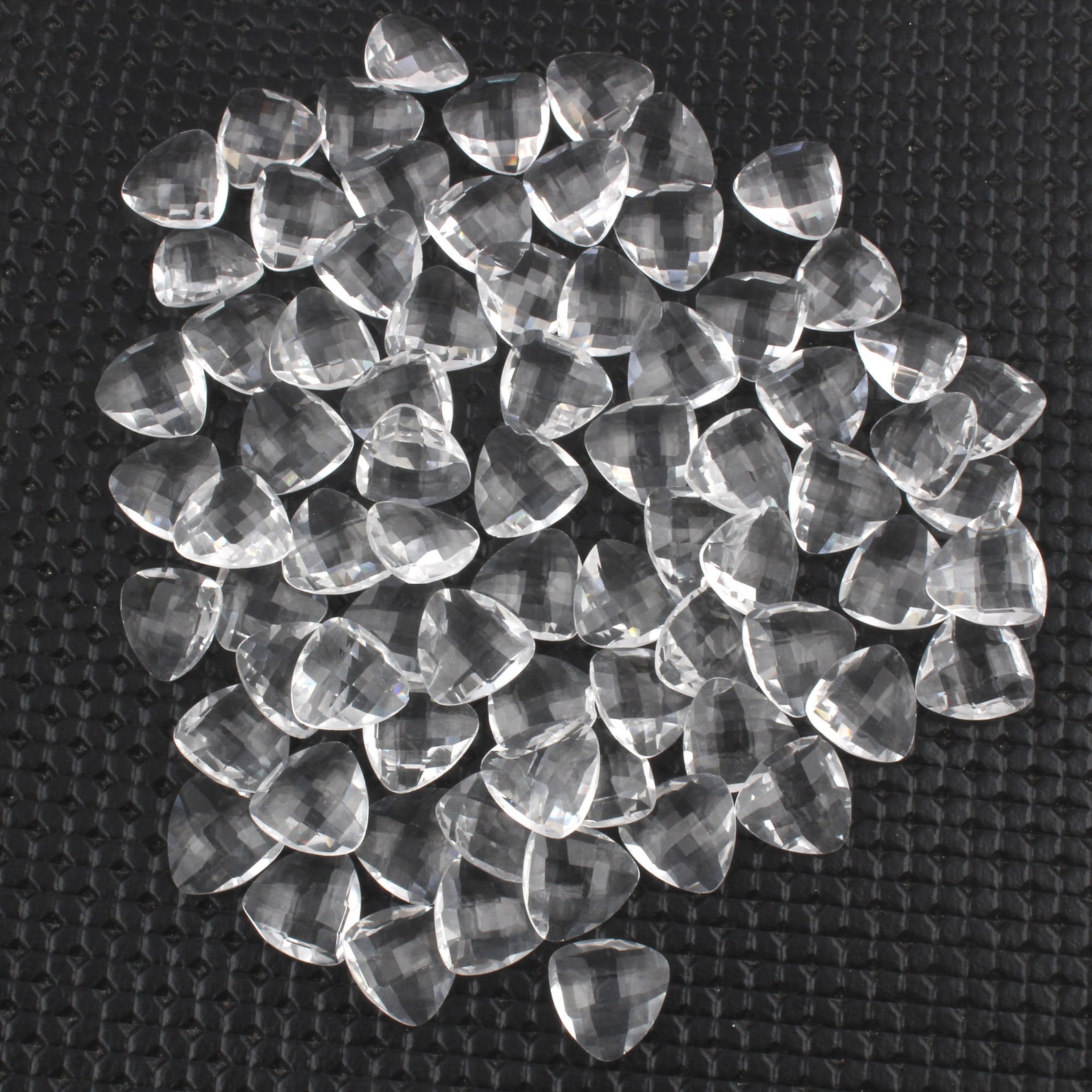 12 Mm Trillion Shape Clear Hydro Quartz Gemstone Faceted - Etsy