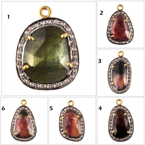 Pave Diamond Pendant - Etsy