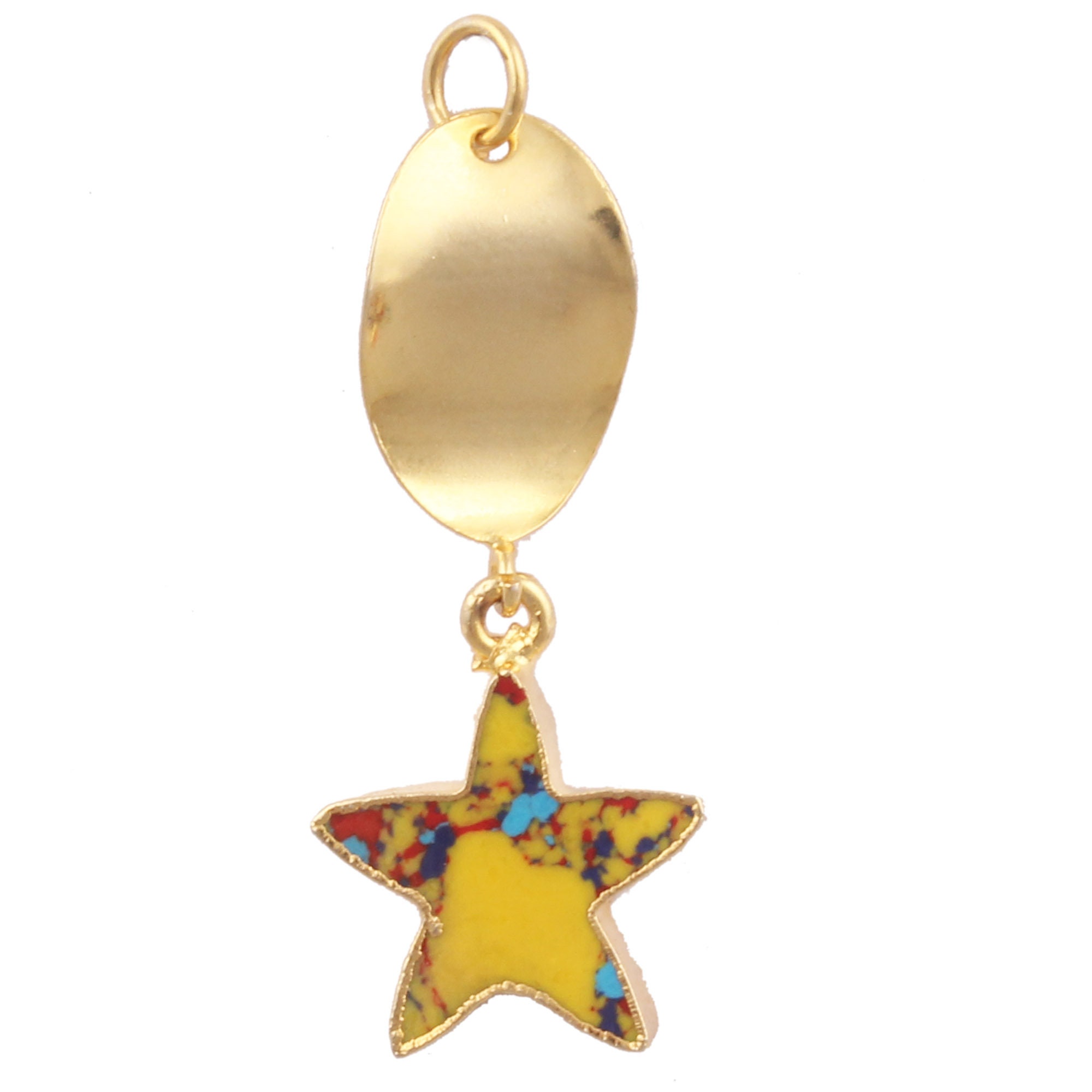 Star Shape Turquoise Gold Plated DIY Pendant Connectors - Etsy