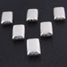 Matte Finish Beads, Rectangle Beads, DIY Beads, Rectangle Silver DIY ...