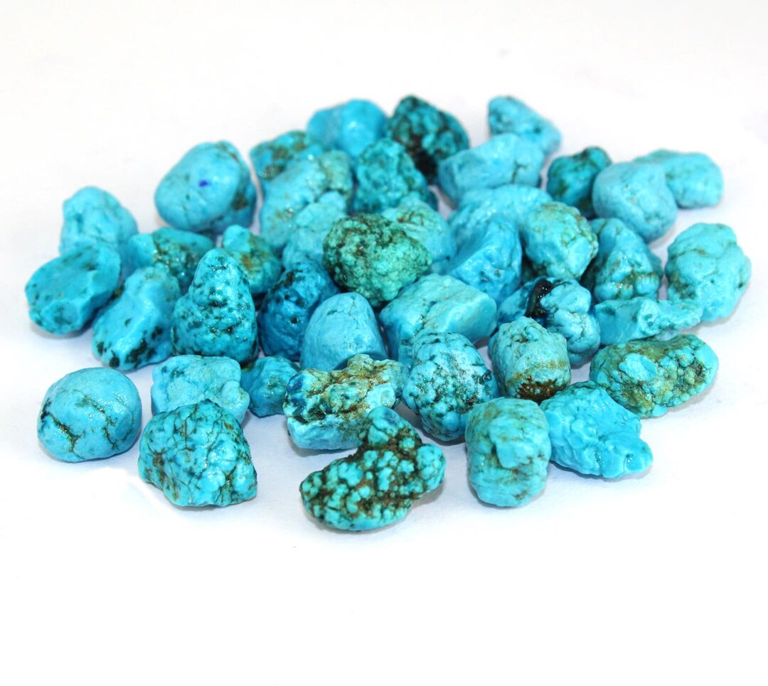 Treated Raw Blue Turquoise Natural Rough Turquoise Gemstone, Rough ...