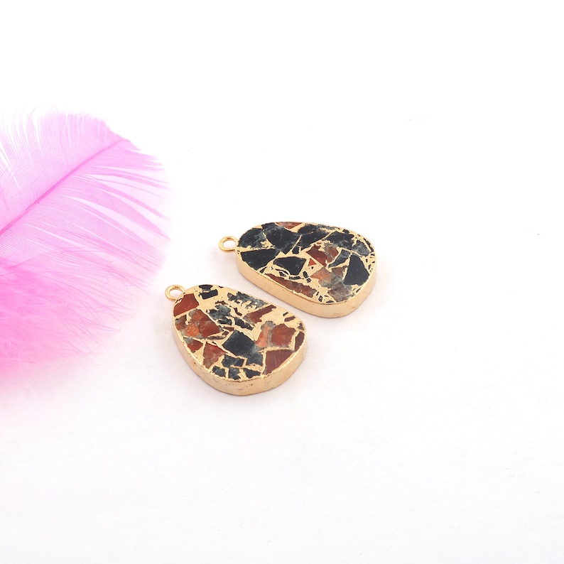 Fancy Shape Oyster Copper Turquoise Earring Making Connectors, Red ...
