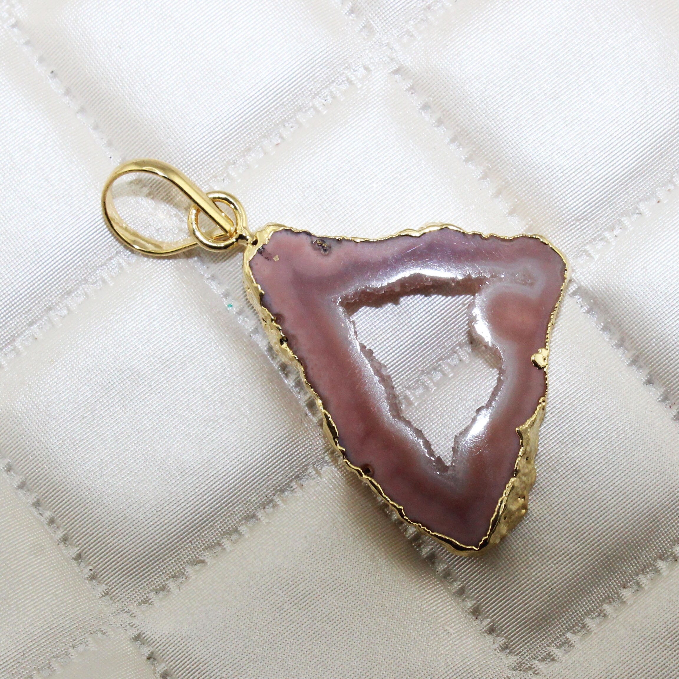 Superb Genuine Agate Geode Slice Druzy Crystal Gemstone 24k | Etsy