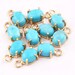 6x8mm Oval Turquoise, Real Turquoise Oval Shape Gold Plated DIY Pendant ...