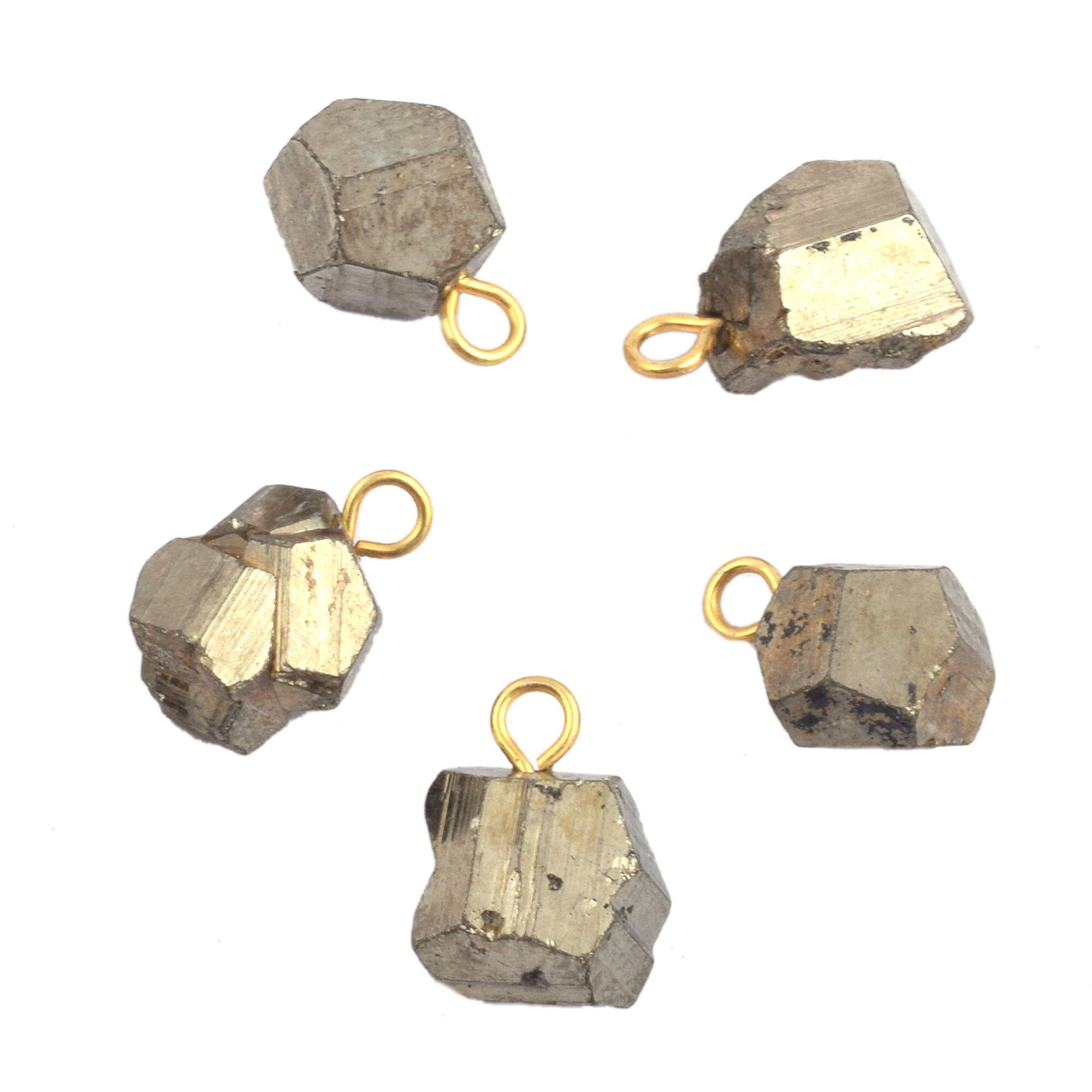 Gold Metallic Pyrite Connectors Sparkly PYRITE Pyrite Nugget | Etsy