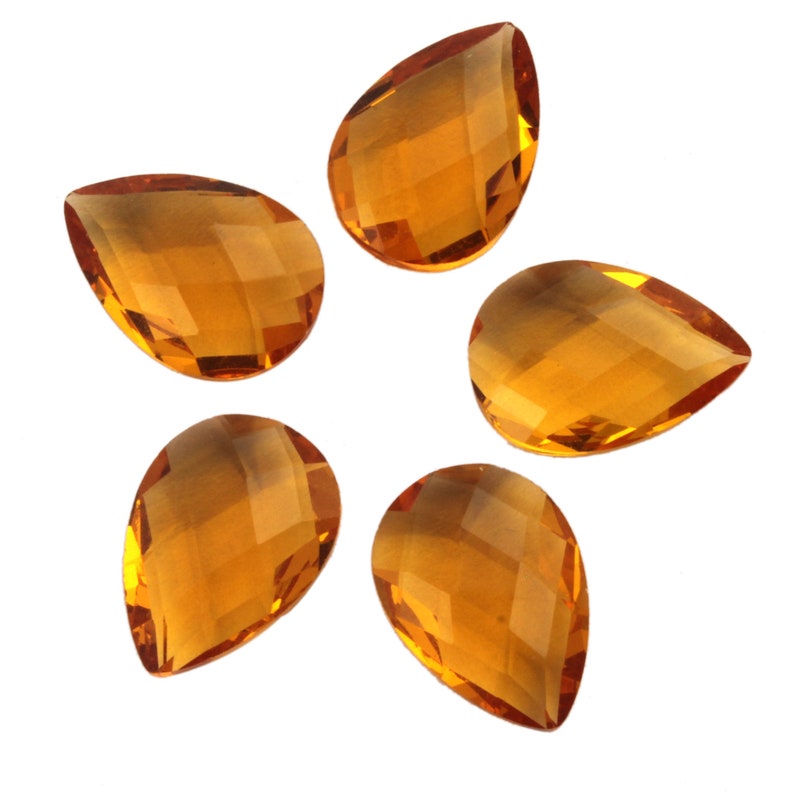 10X14 Mm Pear Shape Citrine Hydro Quartz Gemstone, Faceted Gemstone ...
