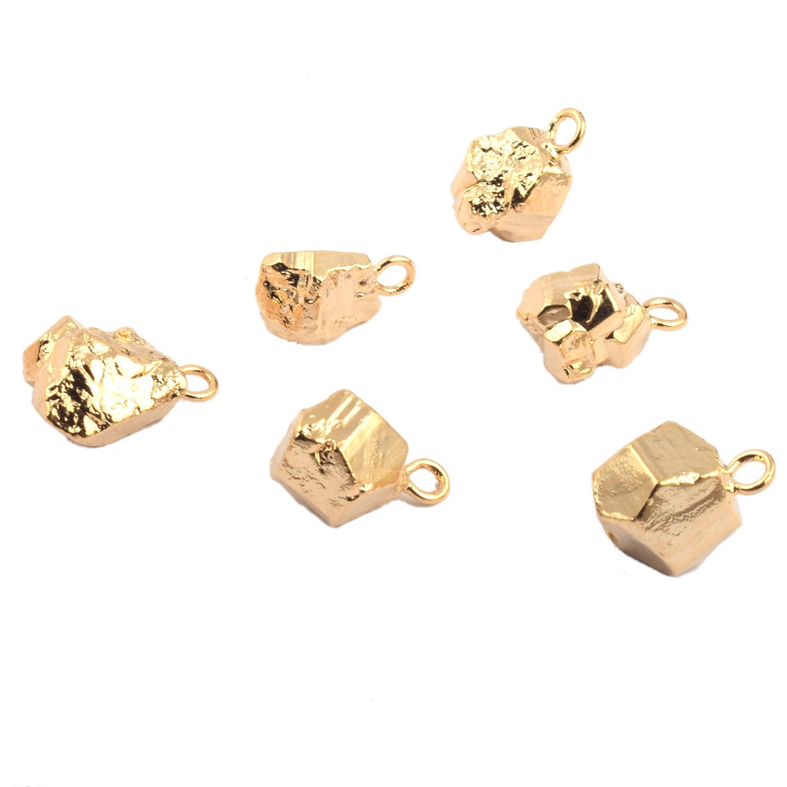 Gold Plated Pyrite Connectors Sparkly PYRITE Pyrite Nugget - Etsy