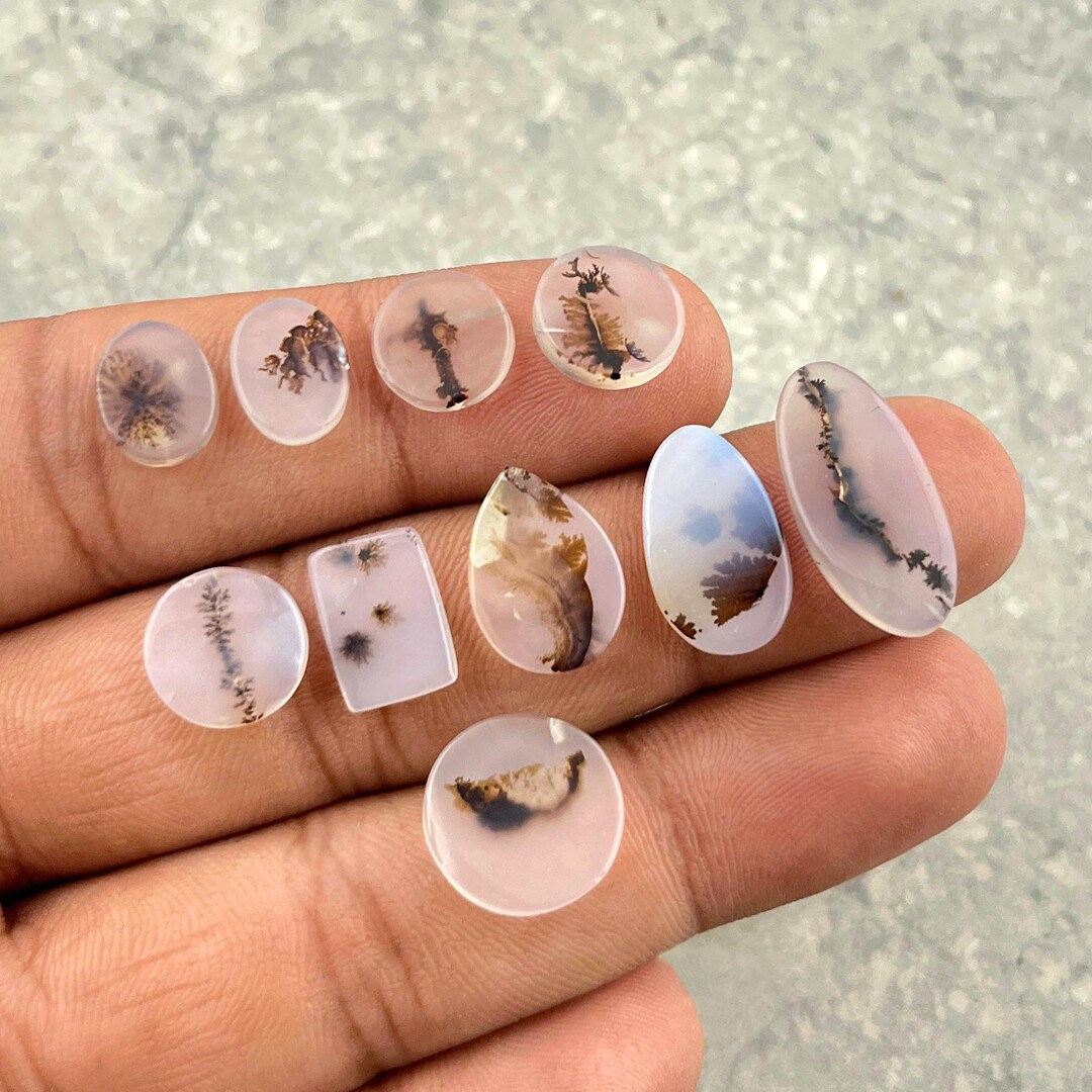 Scenic Dendritic Agate Freeform Gemstone Cabochon, Dendrite Agate ...