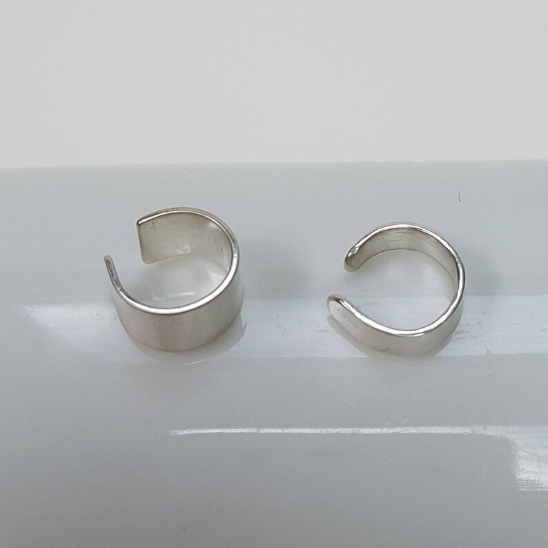 Silver Ear Cuff Smooth or Textured Sterling Silver | Etsy