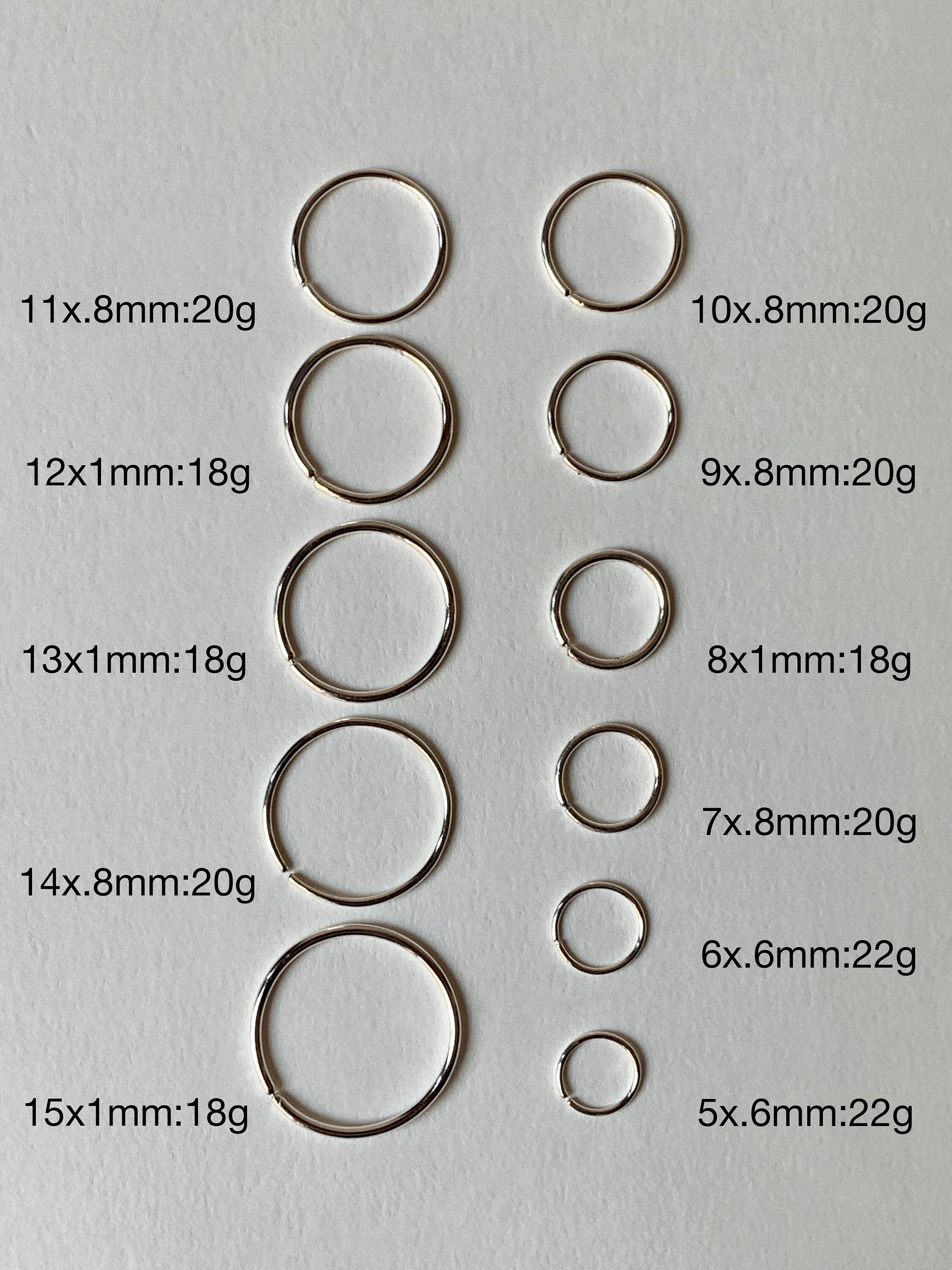 Silver Conch Hoops - Hammered Cartilage Hoops in Gold or Silver - Small ...