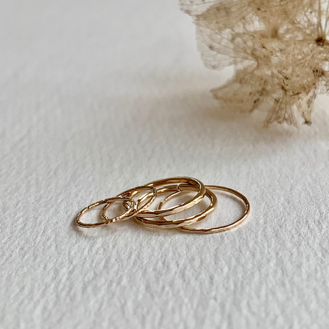 14 Carat Gold Conch Hoops, Solid Gold Hammered Cartilage Hoops, Helix ...