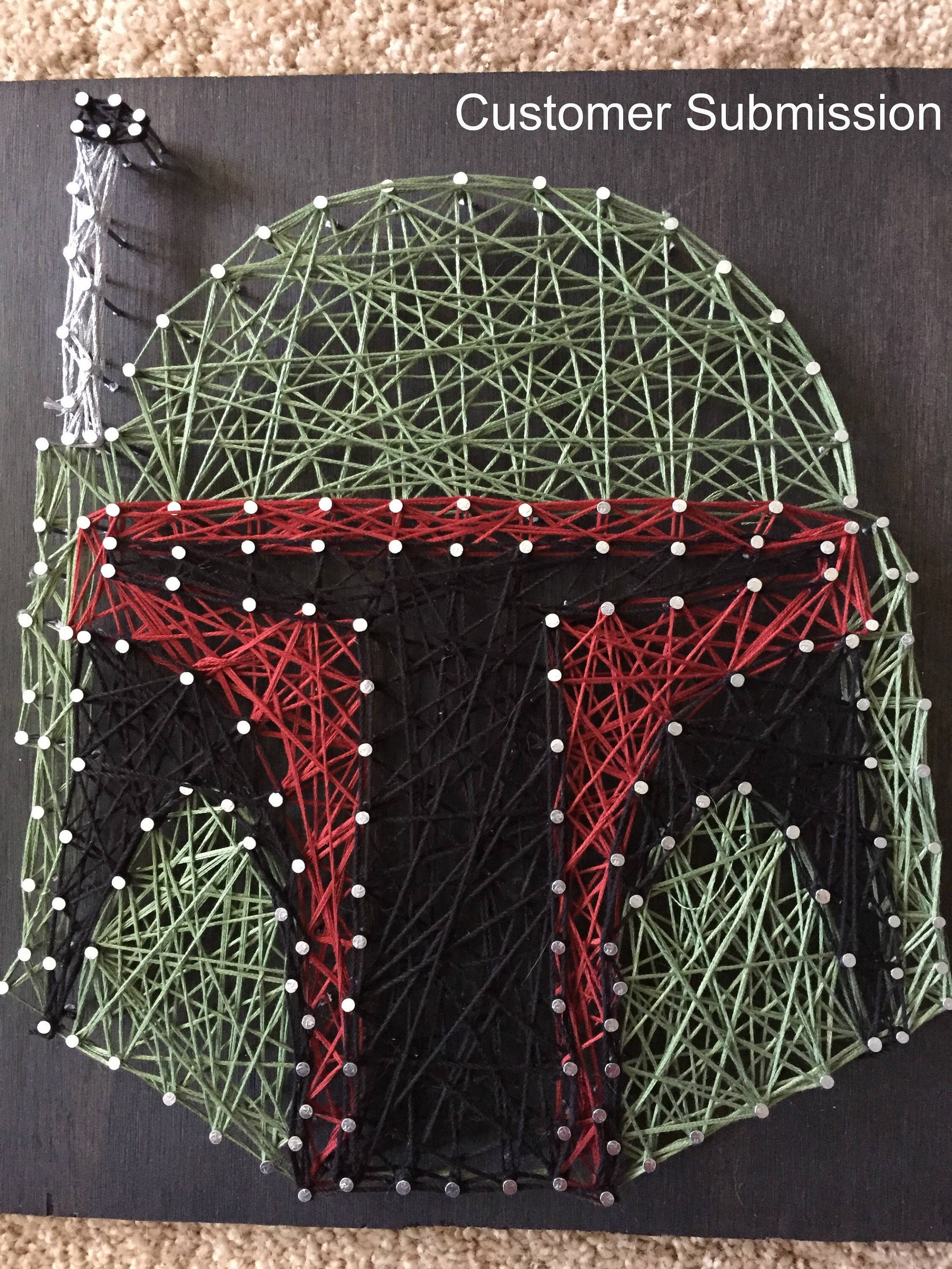 String Art Pattern, String Art Kit, DIY Star Wars Inspired, Helmet ...