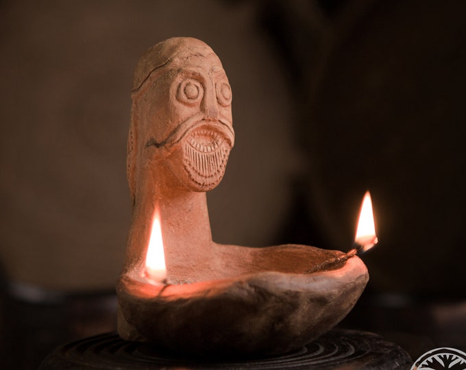 Medieval Style Oil Lamp Viking Ancient Lamp Pottery Lamp - Etsy
