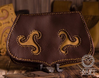 Medieval Purse Medieval Wallet Leather Pouch Rustic Hand | Etsy