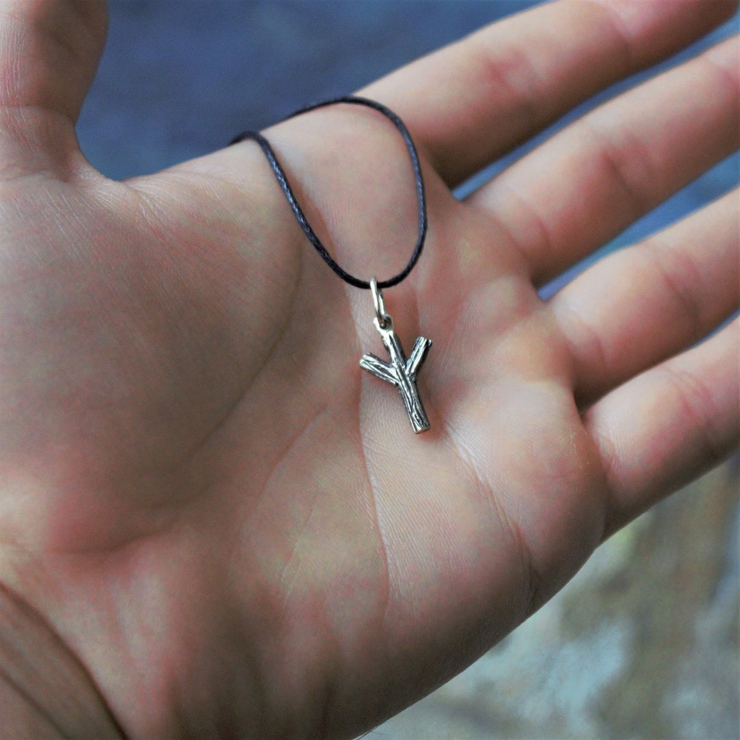 Viking Algiz Rune Pendant Runes Little Pendant Algiz - Etsy